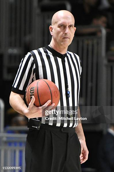 Referee DJ Carstensen looks on before a college basketball game... News ... Referee DJ Carstensen looks on before a college basketball game... News ...