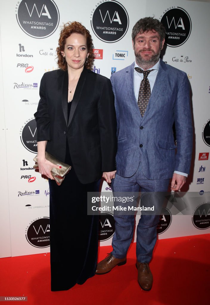 Katherine Parkinson And Harry Peacock Attends The Whatsonstage Awards