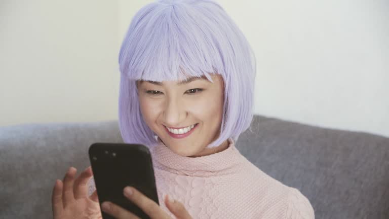 Asian Purple Hair Videos And Hd Footage Getty Images