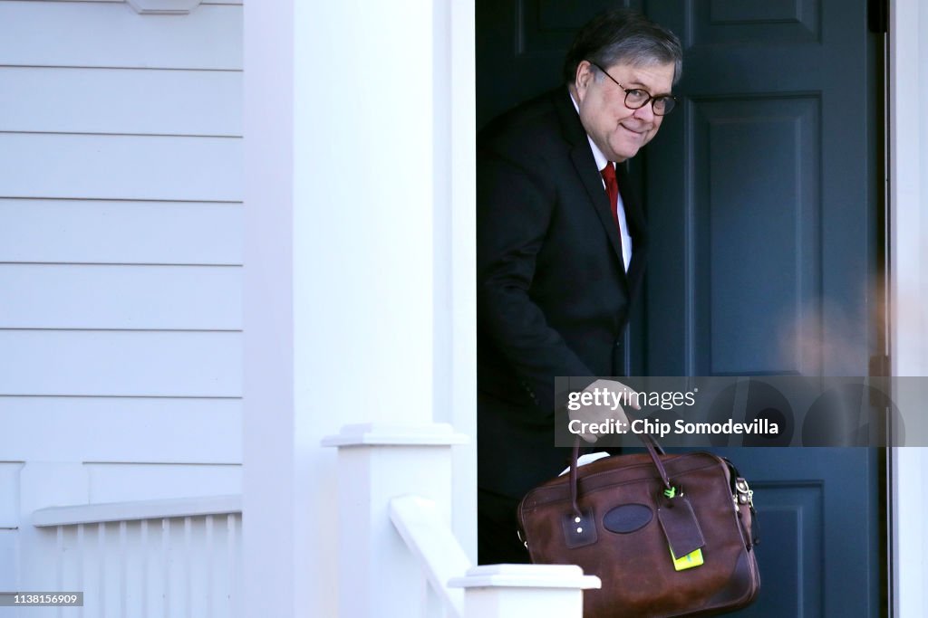 U S Attorney General William Barr Leaves To His Home March 25 2019