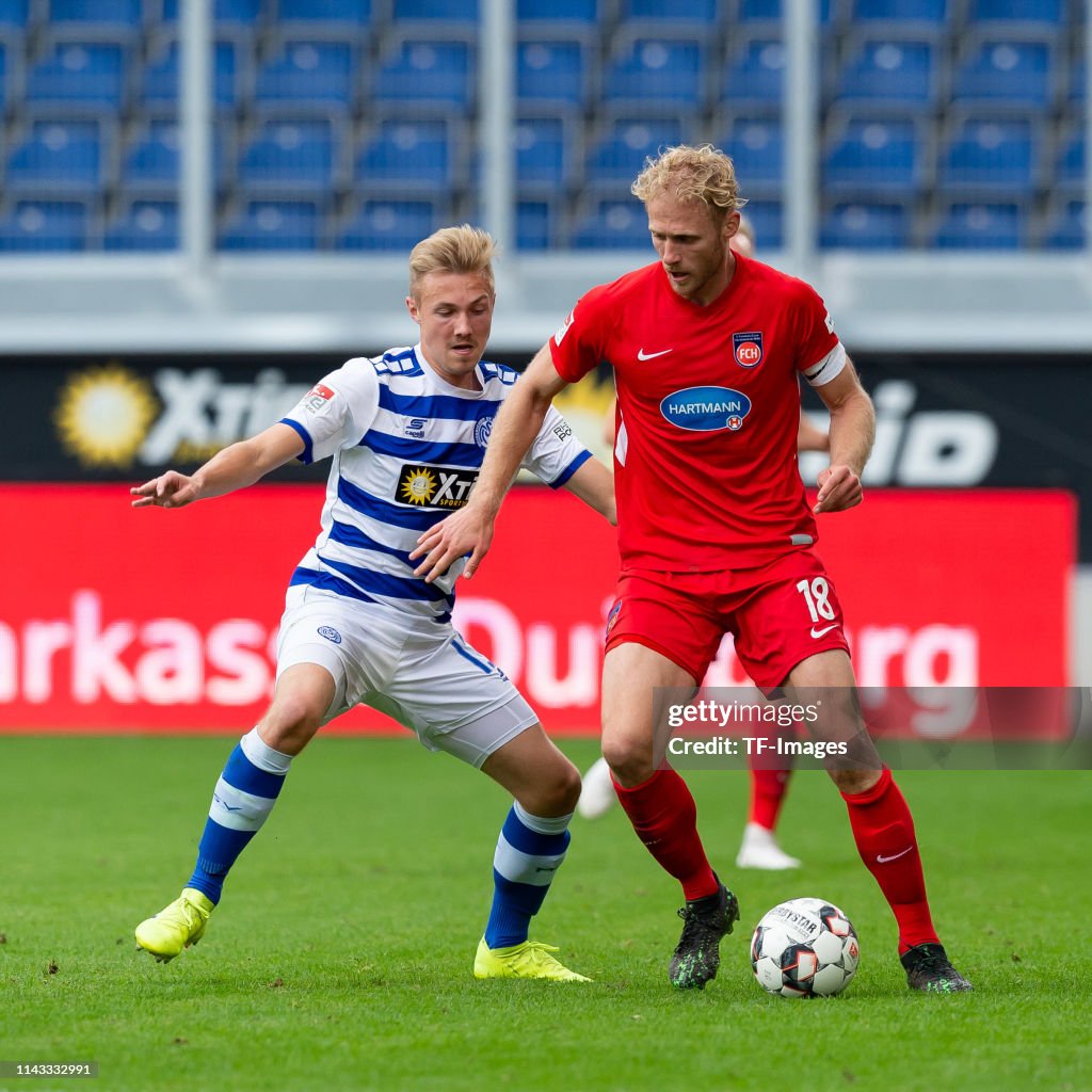 Lukas Daschner of MSV Duisburg and Sebastian Griesbeck of 1. FC ... Lukas Daschner of MSV Duisburg and Sebastian Griesbeck of 1. FC ...