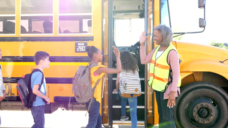 608 School Bus Girls Stock Videos Footage And 4k Video Clips Getty Images