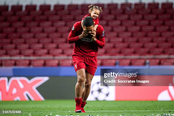 Virgil Van Dijk Of Liverpool Fc With His Daughter Nila Van Dijk News Photo Getty Images
