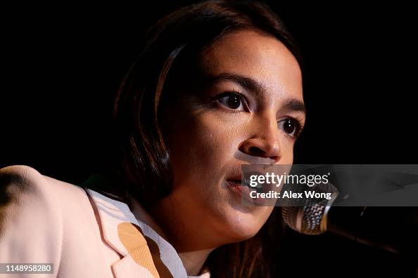 U S Rep Alexandria Ocasio Cortez Speaks During A Rally At Howard