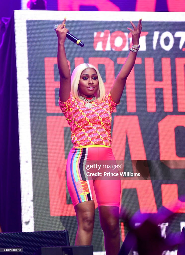Rapper Yung Miami Of The Group City Girls Performs At Hot 107 9 News