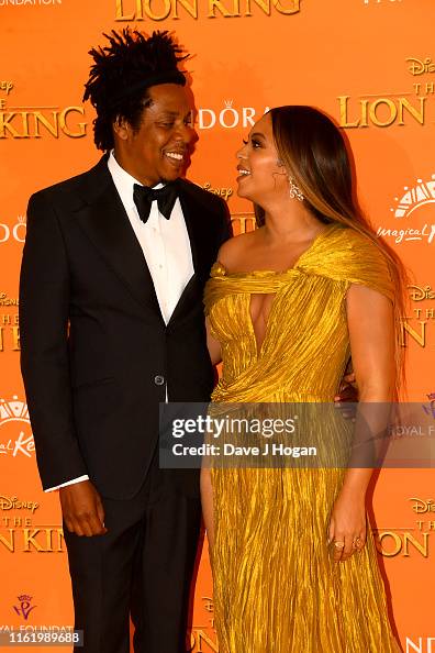 Jay Z And Beyonce Knowles Carter Attend The Lion King European