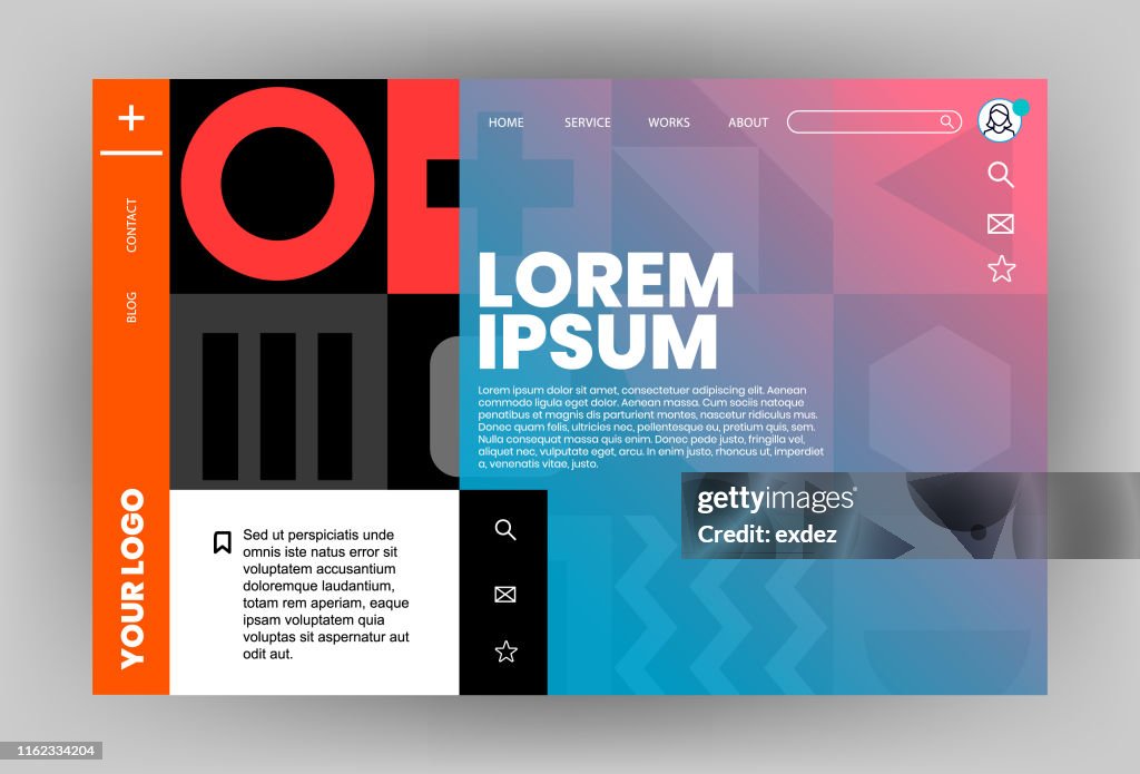 Modern Website Template Design High-Res Vector Graphic - Getty Images Modern Website Template Design High-Res Vector Graphic - Getty Images