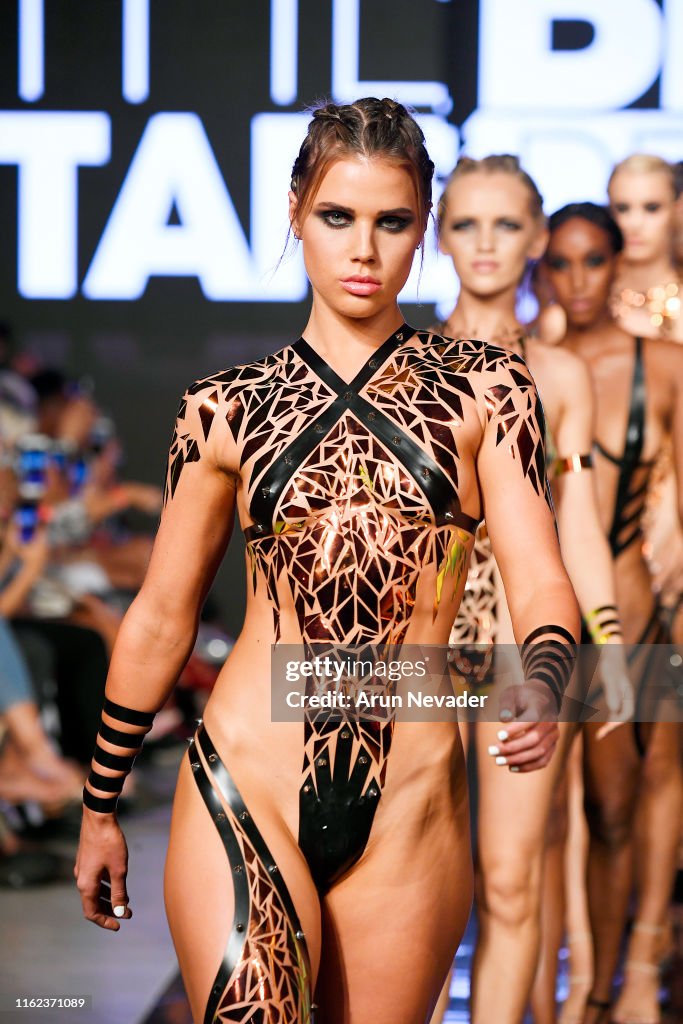 Models Walk The Runway For Black Tape Project At Miami Swim Week