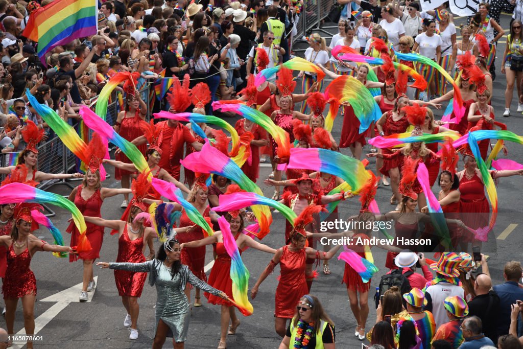 Crowds In Brightons West Street At Brighton And Hove Pride 2019 On