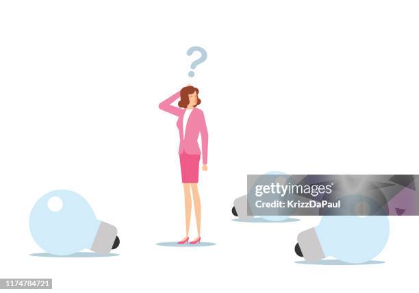 338 Confused Woman Question Mark High Res Illustrations Getty Images