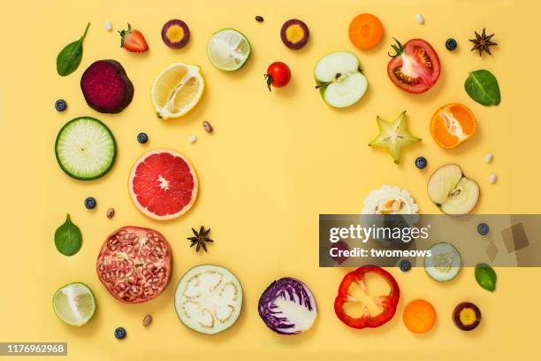 Colourful Vegetables And Fruits Text Space Still Life High-Res Stock ... Colourful Vegetables And Fruits Text Space Still Life High-Res Stock ...