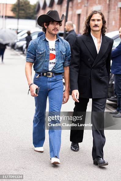 Luke Jefferson Day Wearing A Jeans Shirt Blue Jeans White Boots