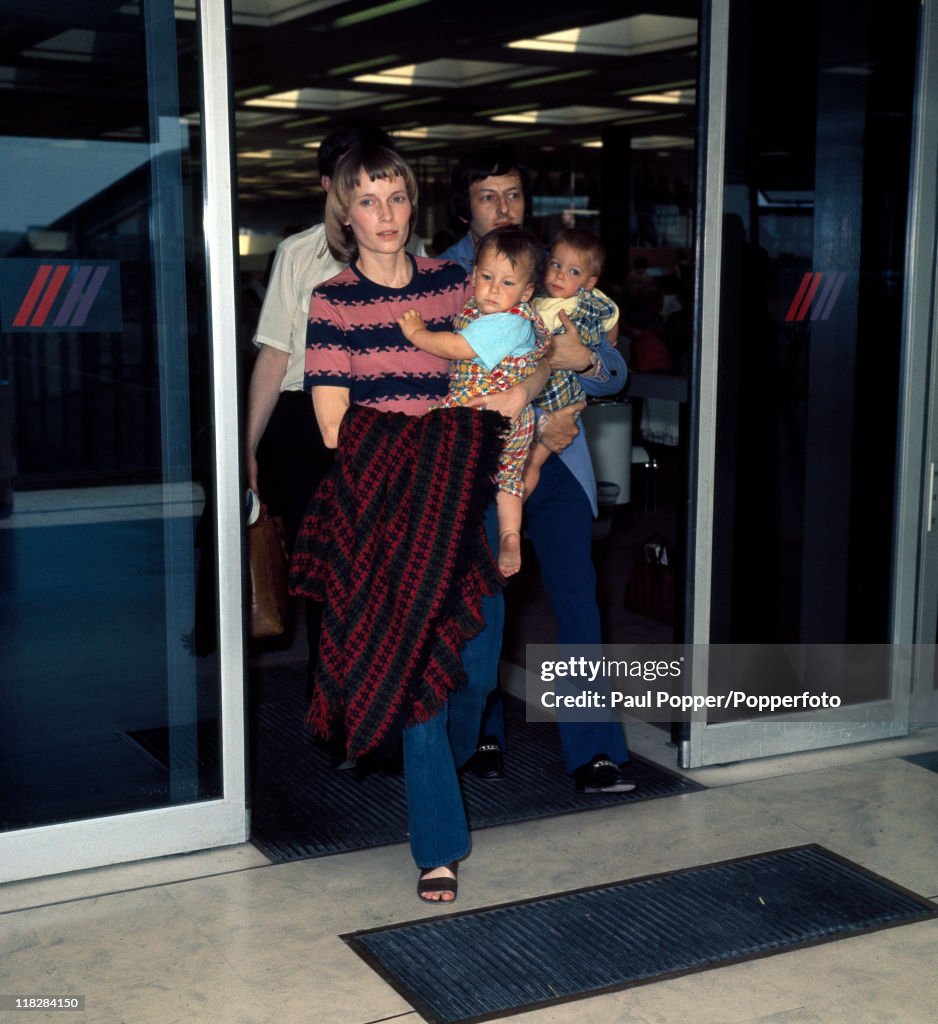Conductor Andre Previn With His Wife The Actress Mia Farrow And