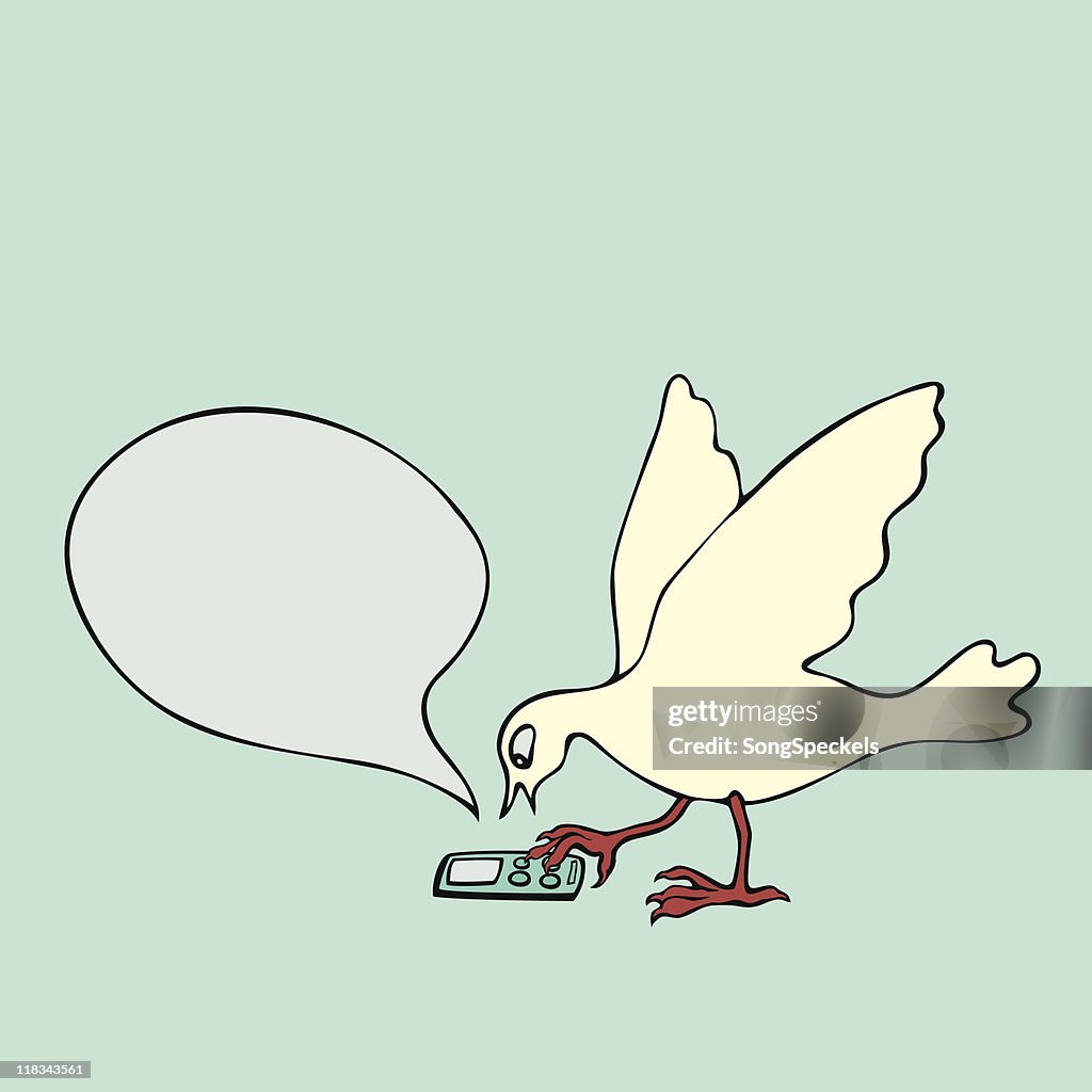 Bird Sending Text Messages High-Res Vector Graphic - Getty Images Bird Sending Text Messages High-Res Vector Graphic - Getty Images