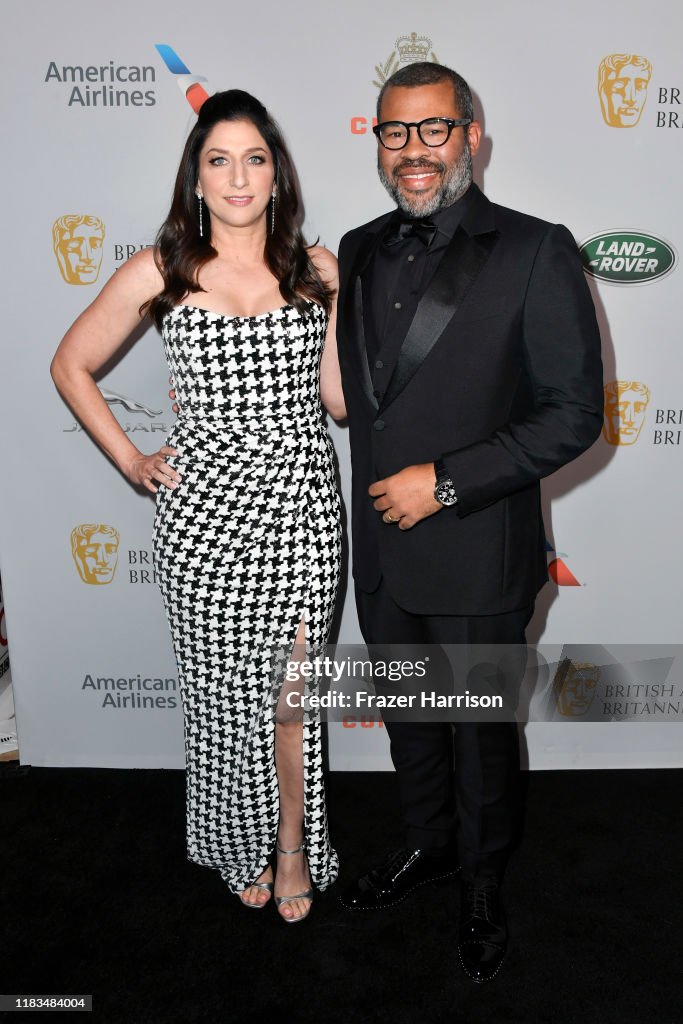 Chelsea Peretti And Jordan Peele Attend The 2019 British Academy