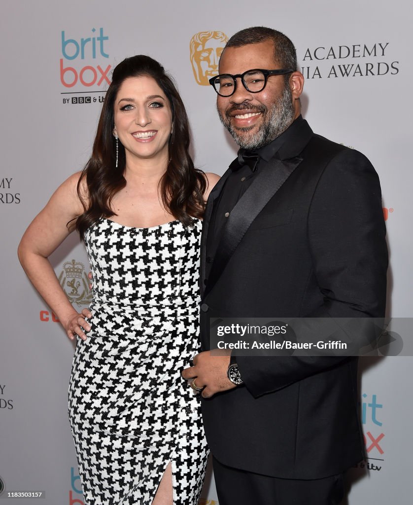 Chelsea Peretti And Jordan Peele Attend The 2019 British Academy