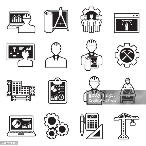 Project Manager Icons. Line With Fill Design. Vector Illustration. 이미지 ...