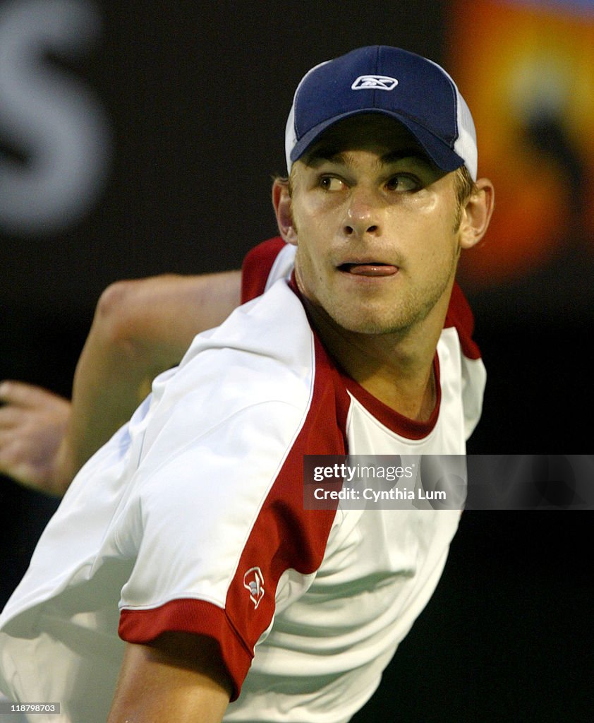Andy Roddick During His Quarter Final Match Against Marat Safin News Photo Getty Images