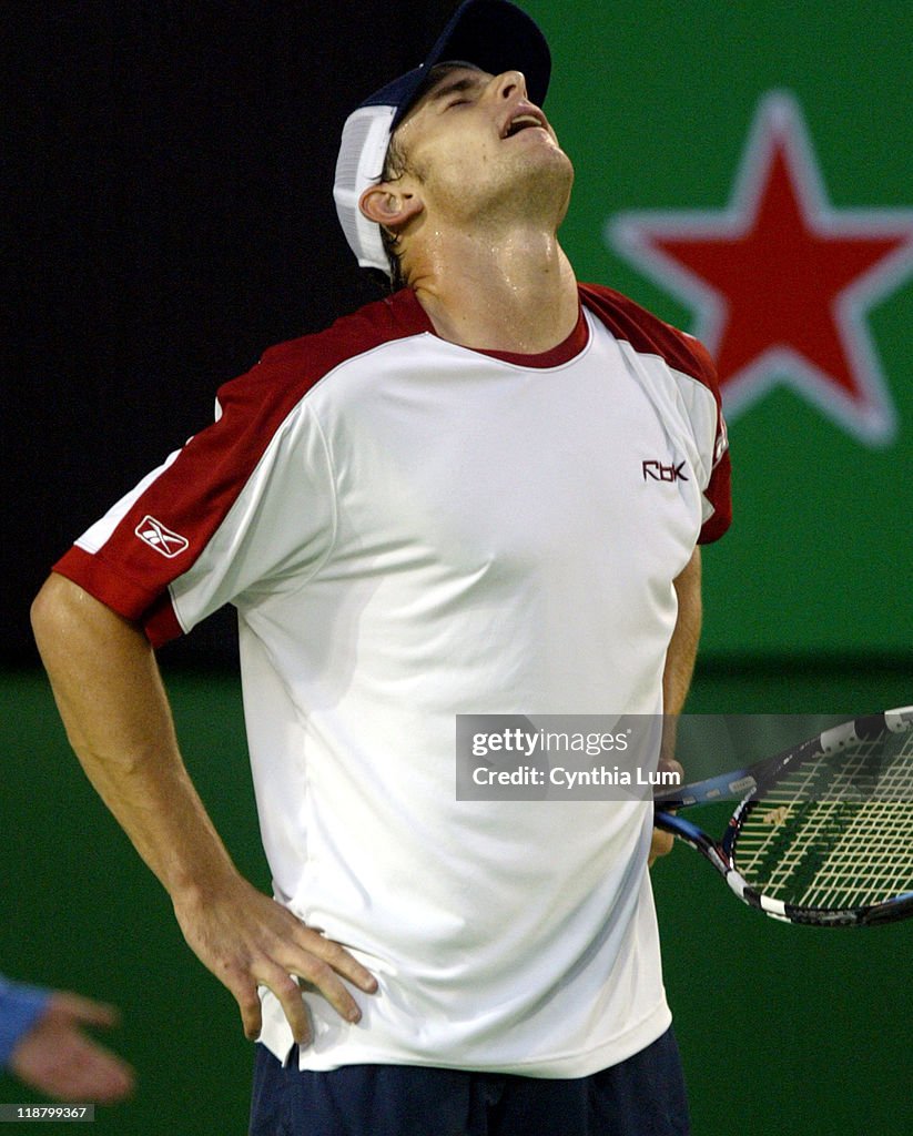 Andy Roddick During His Quarter Final Match Against Marat Safin News Photo Getty Images