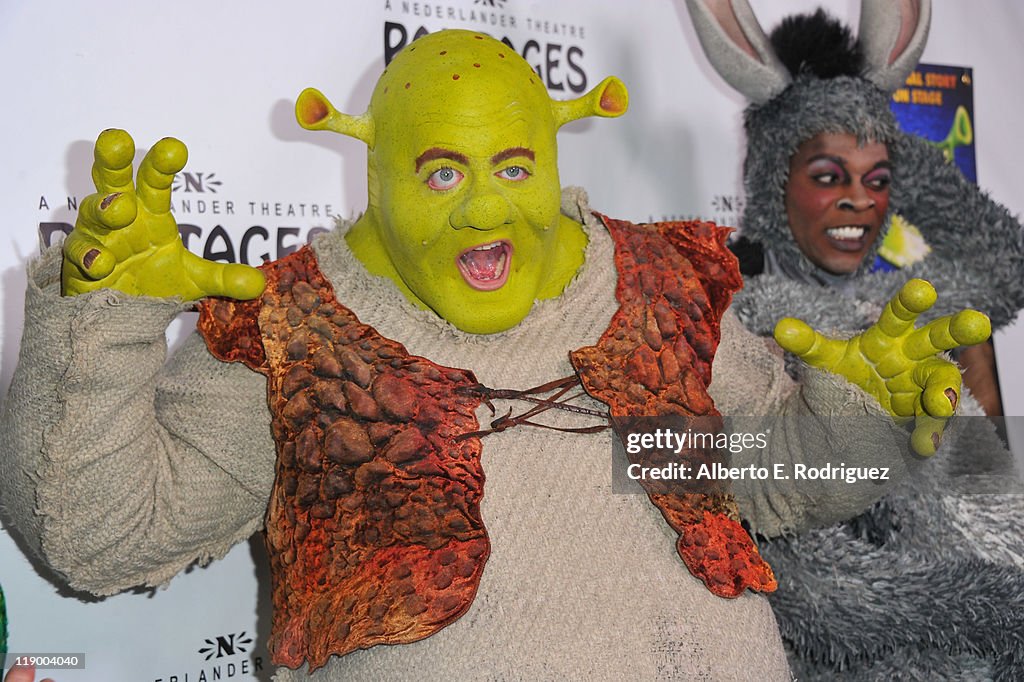 Actor Eric Petersen as Shrek arrives to the Los Angeles Opening Night ... Actor Eric Petersen as Shrek arrives to the Los Angeles Opening Night ...