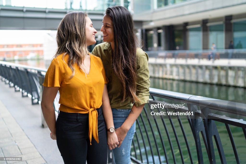 Affectionate Lesbian Couple In The City London Uk High-Res Stock Photo ... Affectionate Lesbian Couple In The City London Uk High-Res Stock Photo ...