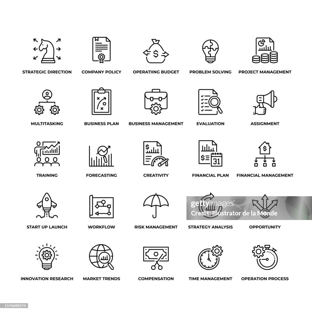 Strategy Management Icon Set Stock Illustration High-Res Vector Graphic ... Strategy Management Icon Set Stock Illustration High-Res Vector Graphic ...