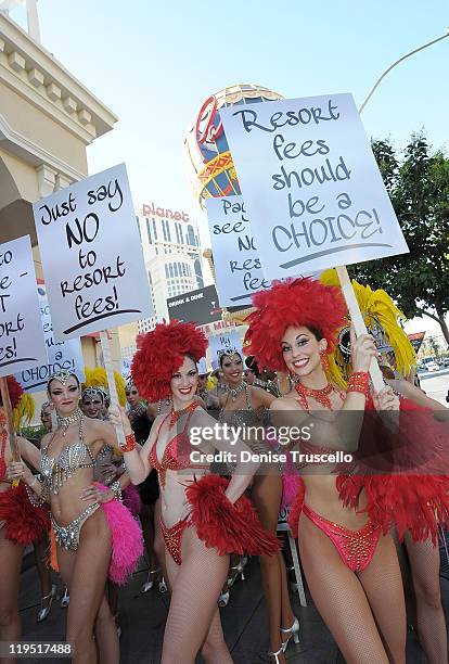 15 Showgirls From Caesars Entertainment Jubilee March Against Resort ... 15 Showgirls From Caesars Entertainment Jubilee March Against Resort ...
