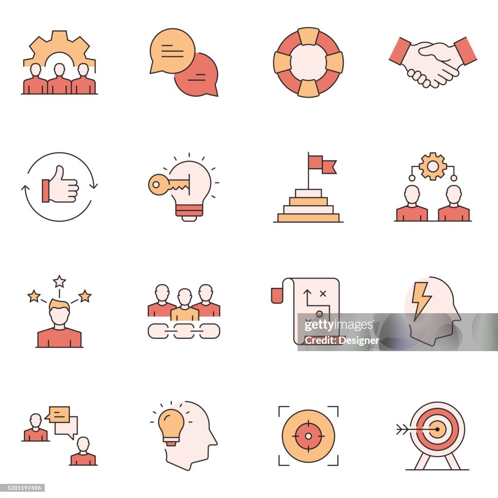 Simple Set Of Collaboration Related Vector Line Icons Outline Symbol