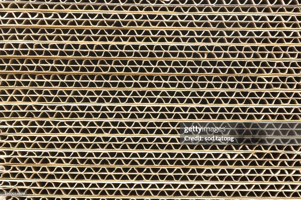 Cross Section Of Cardboard Corrugated Pattern As Baskground And Texture