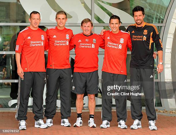 Liverpool Fc Present New Signings Charlie Adam Alexander Doni Stewart