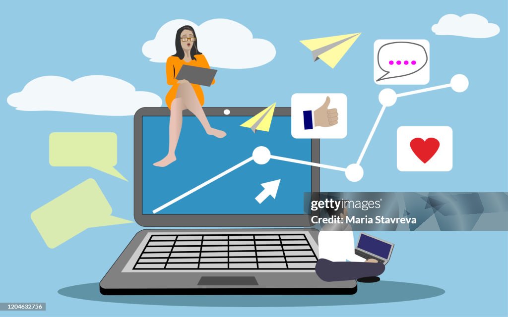 Social Network Online Sharing Connection Concept High-Res Vector ... Social Network Online Sharing Connection Concept High-Res Vector ...