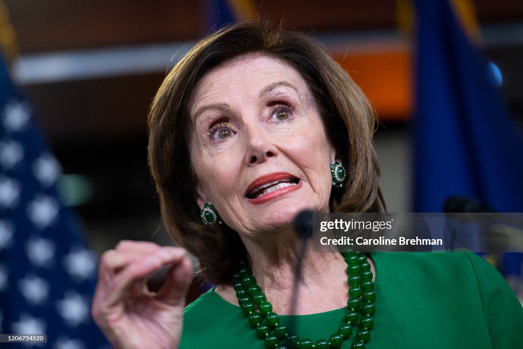 Speaker of the House Nancy Pelosi, D-Calif., speaks during her weekly ... Speaker of the House Nancy Pelosi, D-Calif., speaks during her weekly ...