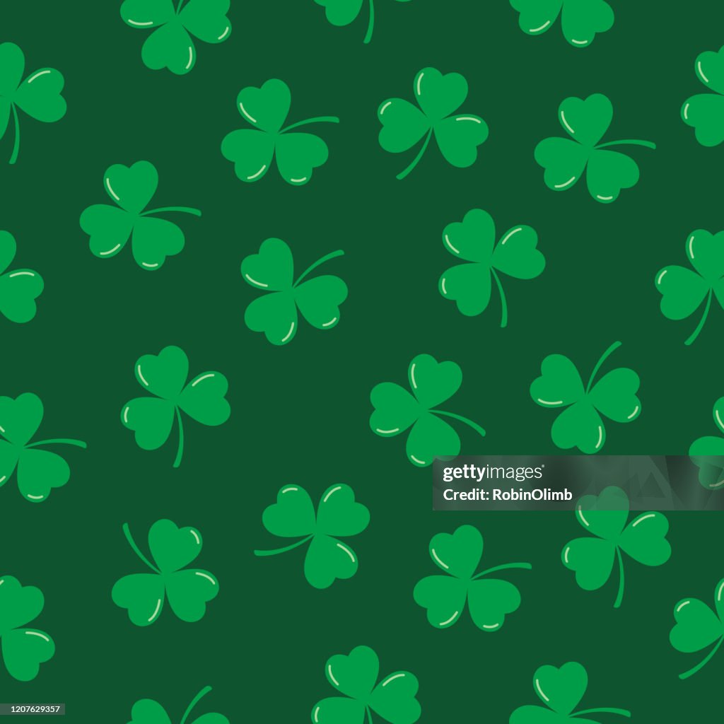Green Clover Leaves Seamless Pattern High Res Vector Graphic Getty Images