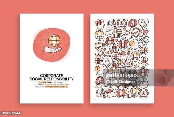 Corporate Social Responsibility Related Design Modern Vector Templates