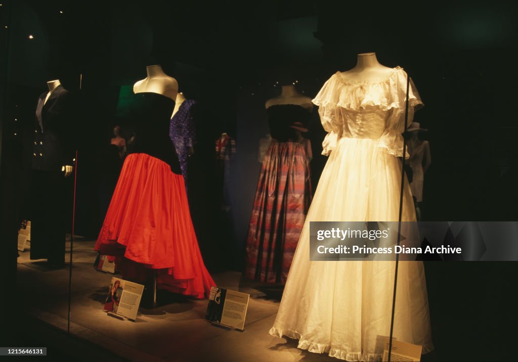 Fashions Belonging To Diana Princess Of Wales On Display As Part Of