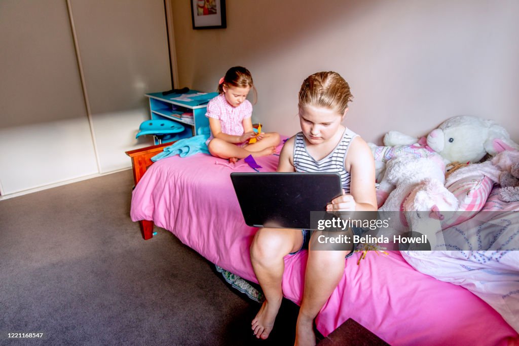 Primary Aged Students Working Independenly On Their School Work From ... Primary Aged Students Working Independenly On Their School Work From ...