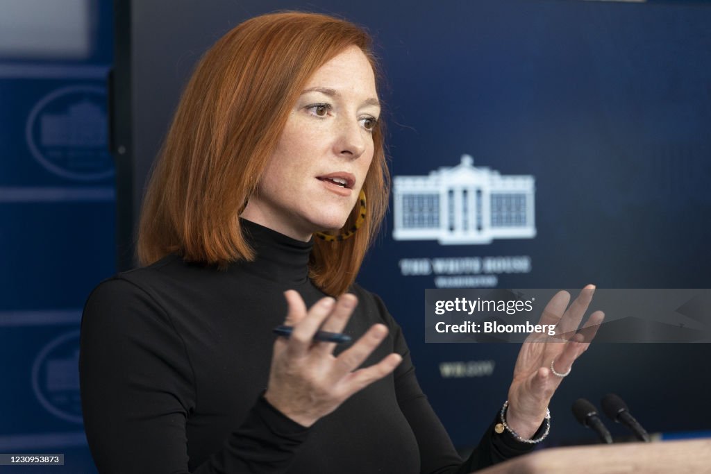 Jen Psaki White House Press Secretary Speaks During A News News
