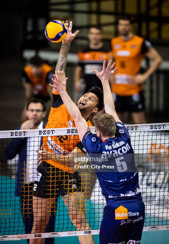 Samuel Tuia Of The Berlin Recycling Volleys And Gijs Van Solkema Of