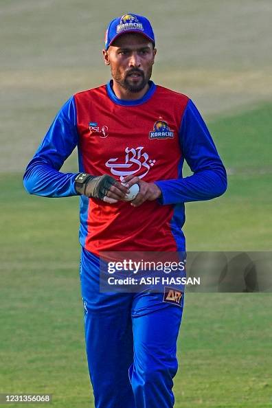 Karachi Kings Mohammad Amir Prepares To Bowl During A Practice News