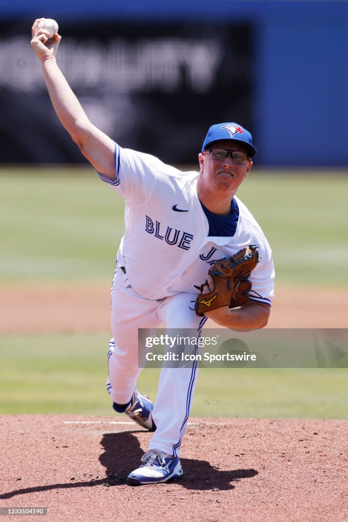 Toronto Blue Jays pitcher Trent Thornton delivers a pitch during the ... Toronto Blue Jays pitcher Trent Thornton delivers a pitch during the ...