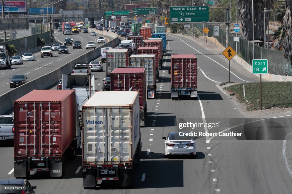Long Beach Ca Wednesday May 26 2021 A View Of The 710 Freeway