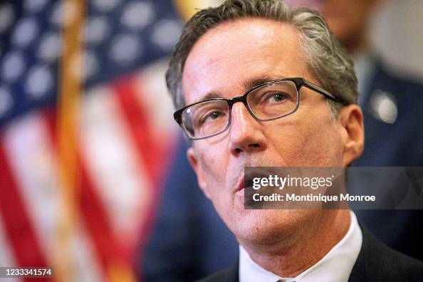 Texas State Senator Kelly Hancock Speaks During A Press Conference
