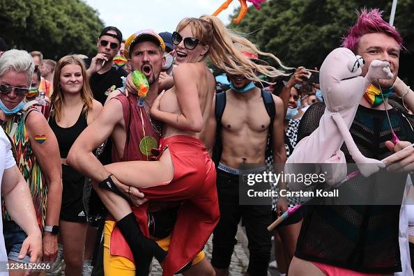 Participants take part in the annual Christopher Street Day parade on ... Participants take part in the annual Christopher Street Day parade on ...