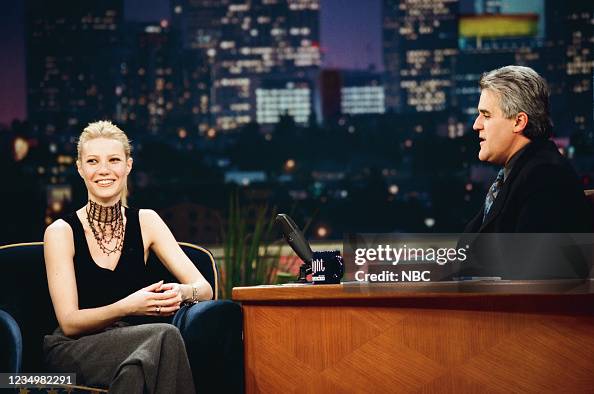 Actress Gwyneth Paltrow During An Interview With Host Jay Leno On