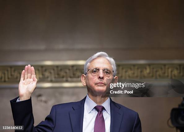 U S Attorney General Merrick Garland Is Sworn In At A Senate News