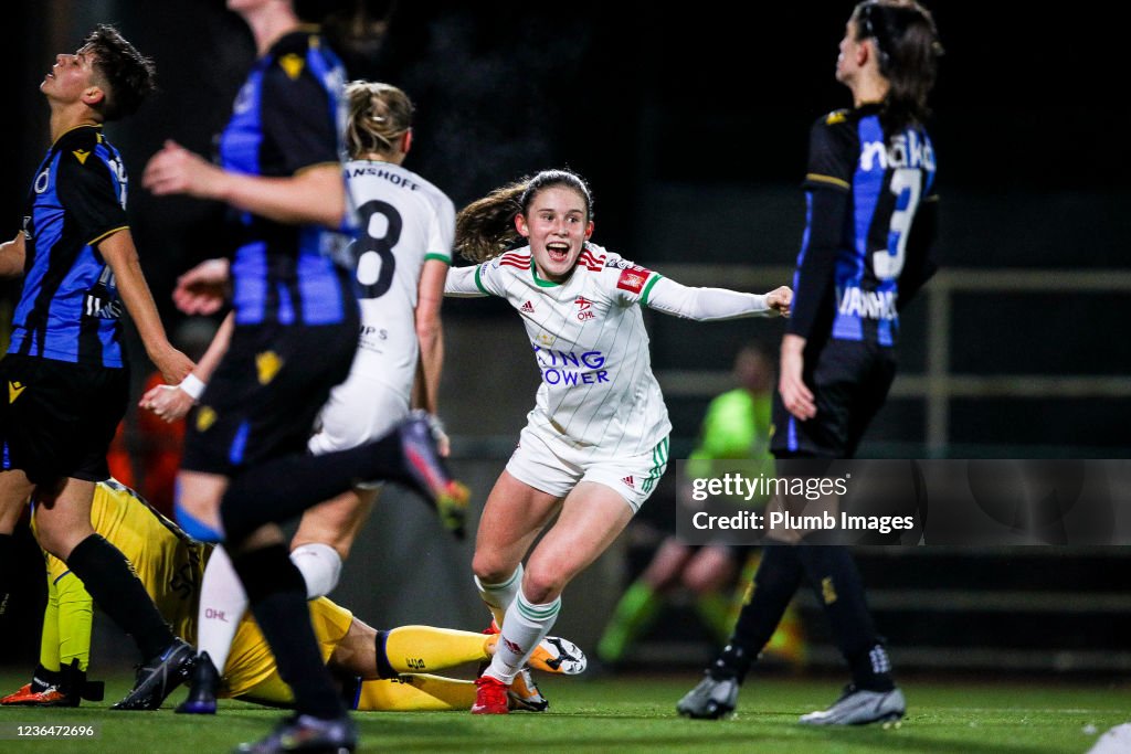 Marie Detruyer of OH Leuven Women celebrates after scoring the 1-0 ... Marie Detruyer of OH Leuven Women celebrates after scoring the 1-0 ...