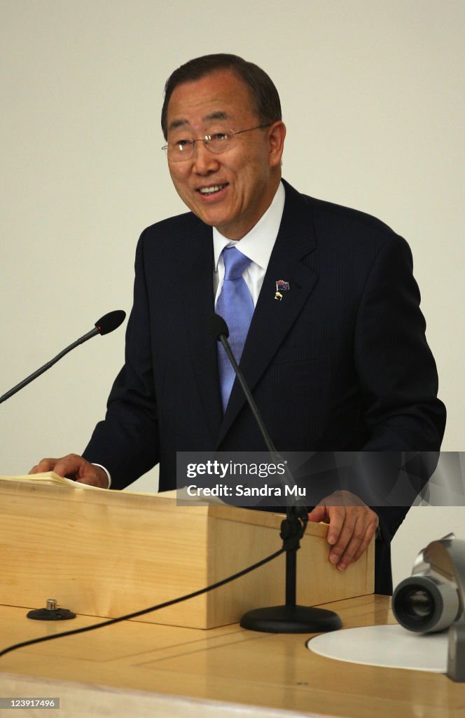 His Excellency Mr Ban Ki Moon Un Secretary General Makes An Address