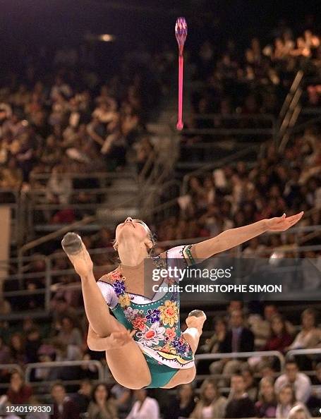 Russian Gymnast Alina Kabaeva Performs With The Clubs During The Xxiv
