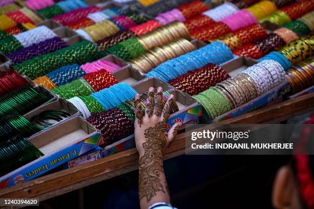 Girl Wearing Bangles Photos And Premium High Res Pictures Getty Images