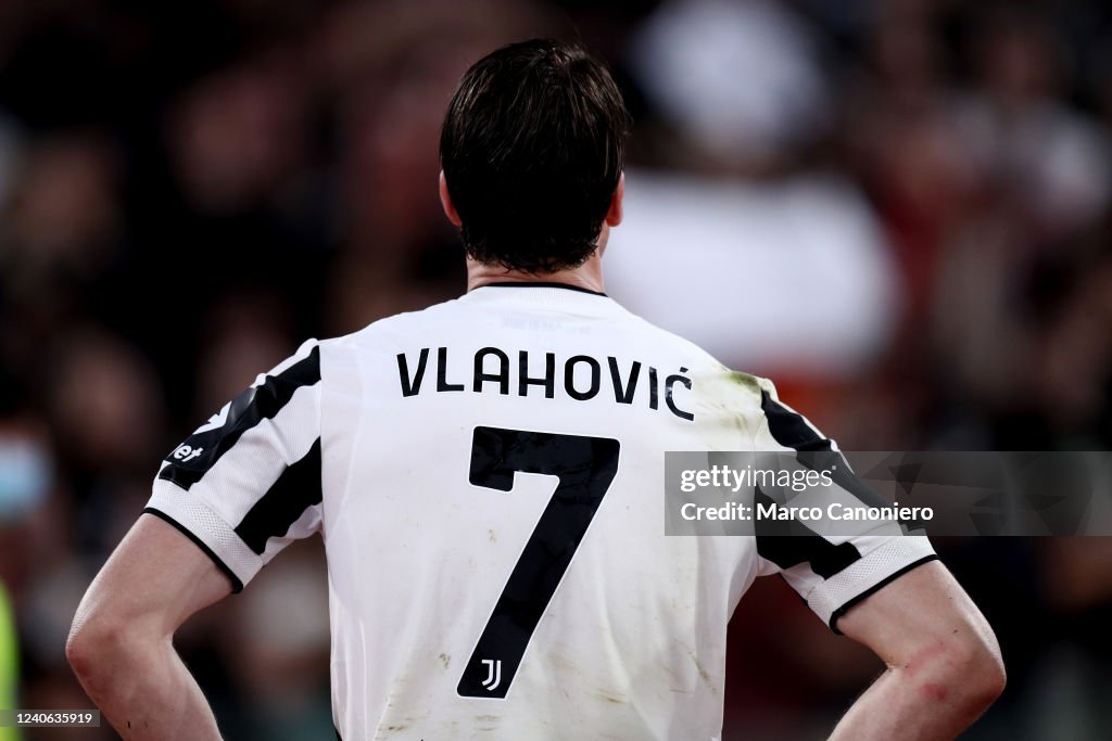 Dusan Vlahovic Of Juventus Fc Looks Dejected During The Coppa Italia